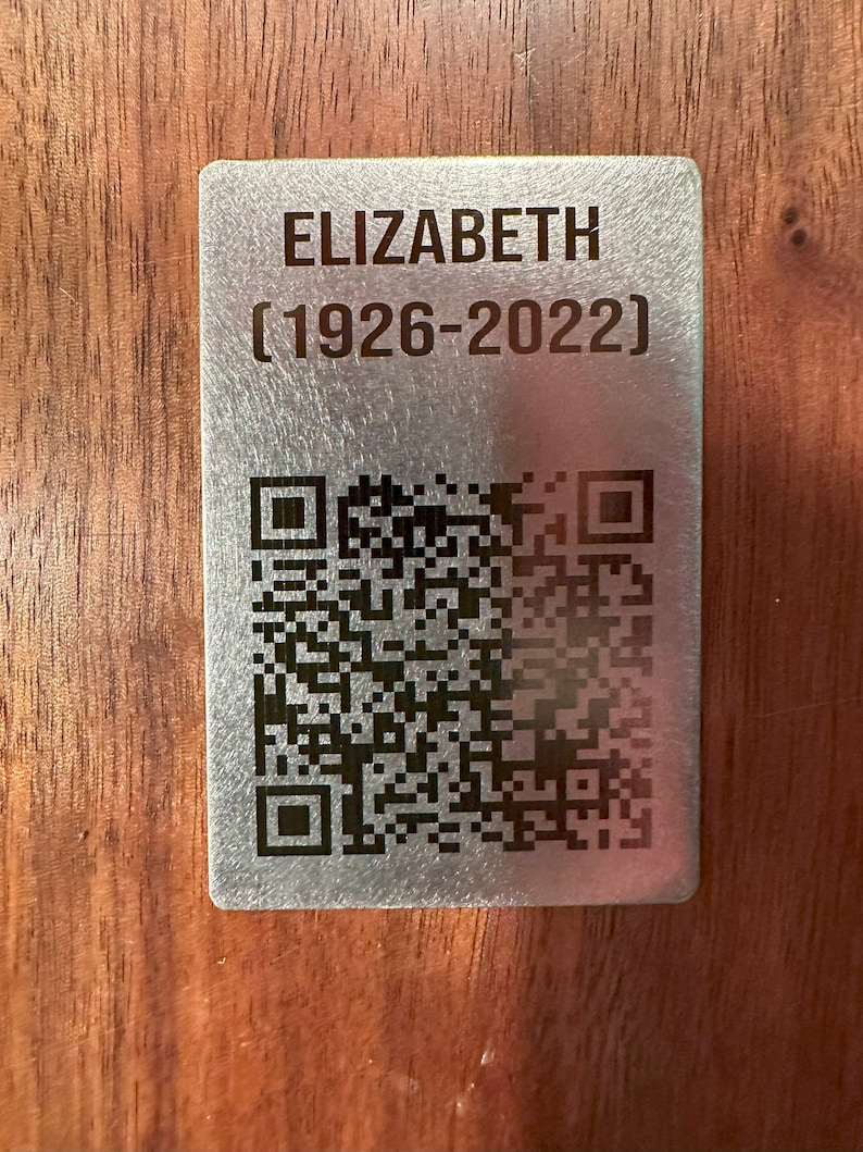 Stainless Steel QR Codes for Headstones - Etsy
