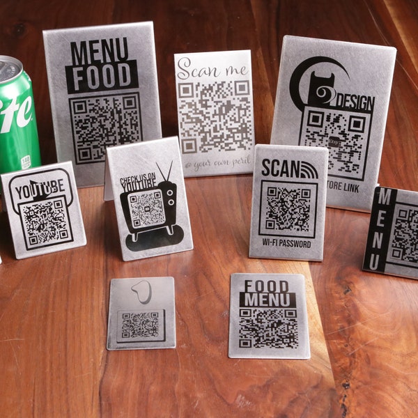 Qr Code Sign Stainless Steel - Etsy