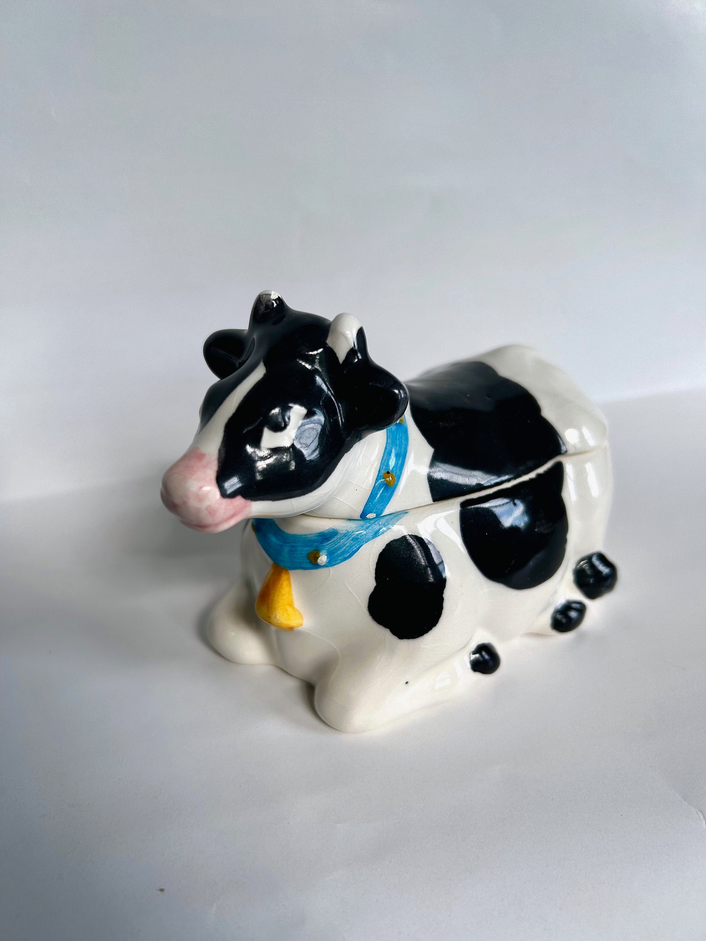 Vintage Cow Creamer and Sugar Set - Etsy