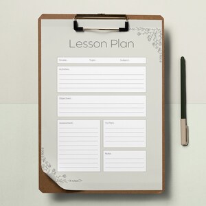 Teacher Lesson Plan Daily Lesson Plan Template Instant Download Lesson ...