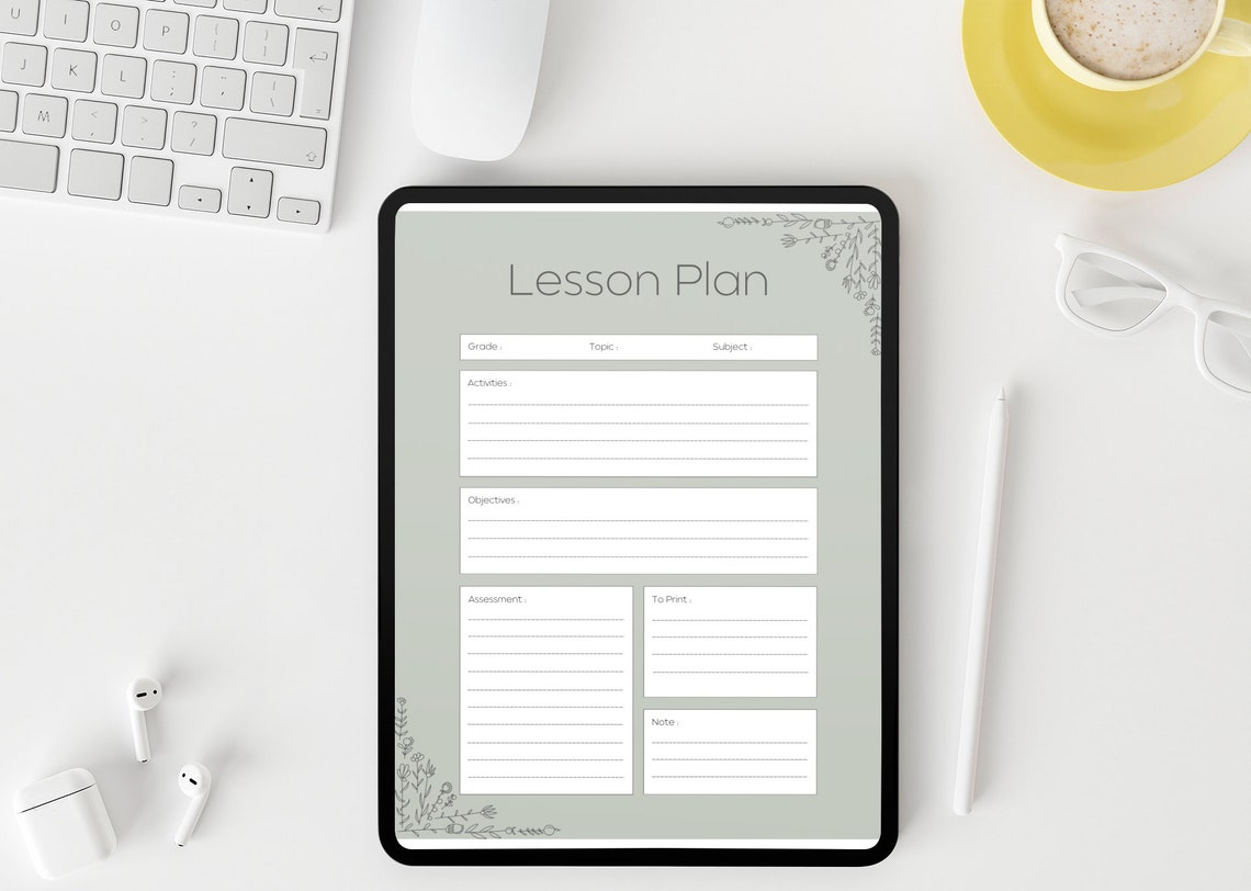 Teacher Lesson Plan Daily Lesson Plan Template Instant - Etsy
