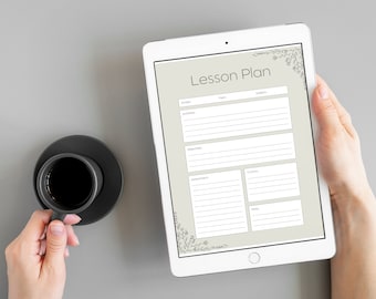 Minimalist Daily Lesson Plan Template - Etsy