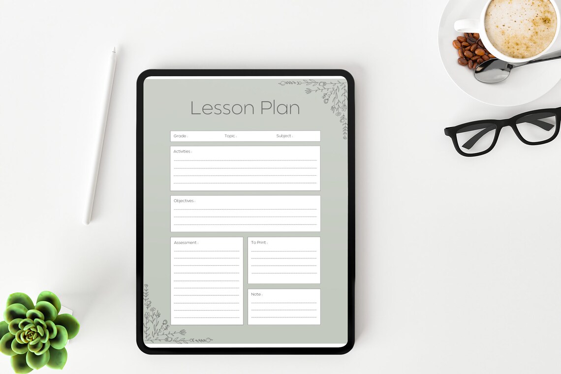 Teacher Lesson Plan Daily Lesson Plan Template Instant - Etsy