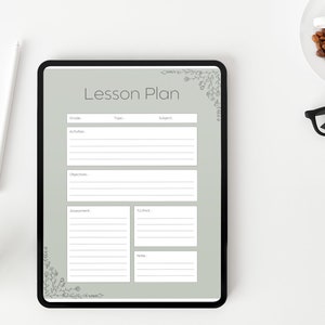 Teacher Lesson Plan Daily Lesson Plan Template Instant - Etsy