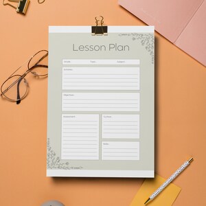 Teacher Lesson Plan Daily Lesson Plan Template Instant Download Lesson ...