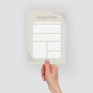 Teacher Lesson Plan Daily Lesson Plan Template Instant Download Lesson ...
