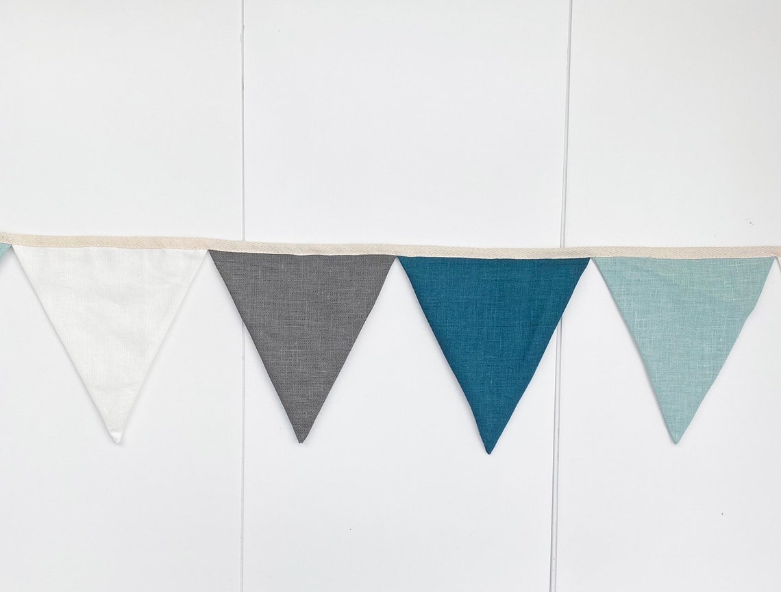 Linen Bunting Banner for Neutral Boy Nursery Decor Party - Etsy