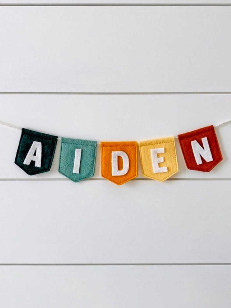 Felt Banner small With Custom Lettering Personalized Flag - Etsy
