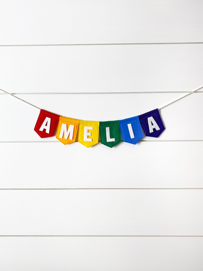 Scallop Felt Banner With Custom Lettering Personalized Decor - Etsy