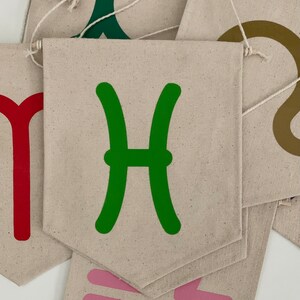 Custom Zodiac Banner - Hanging Wall Sign, Astrology Flag - Etsy