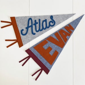 Felt Pennant Flag With Custom Name Personalized Banner Sign Wall Decor ...