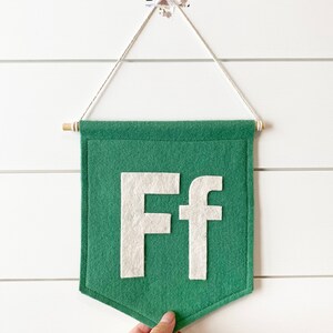 Felt Hanging Banner With Custom Lettering | Monogram or Initials ...
