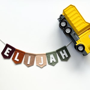 Scallop Felt Banner With Custom Lettering - Personalized Decor for Baby ...