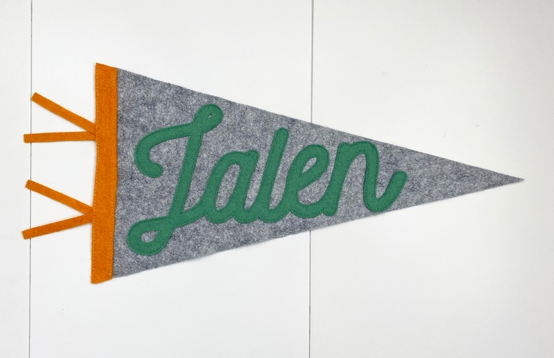 Felt Pennant Flag With Custom Name Personalized Banner Sign - Etsy