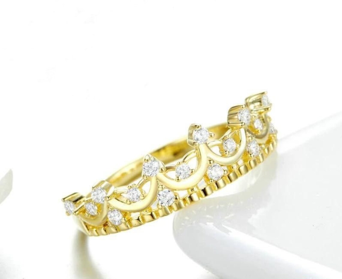 Beautiful Gold Queen/princess Crown Ring - Etsy