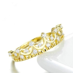 Beautiful Gold Queen/princess Crown Ring - Etsy