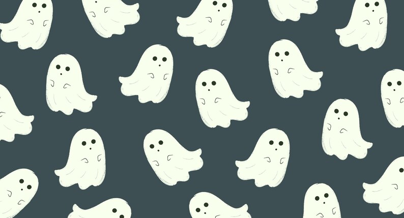 Cute Ghosts Halloween Desktop Background - Etsy