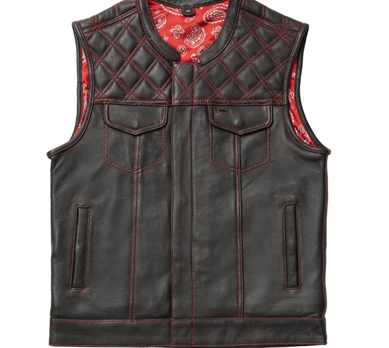WCL Leather Club Vest With Red Lace - Etsy