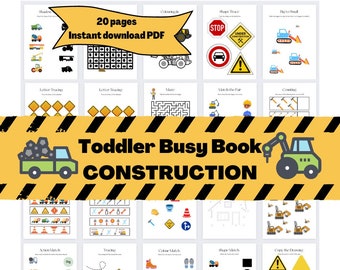 Construction Busy Book Printable - Etsy