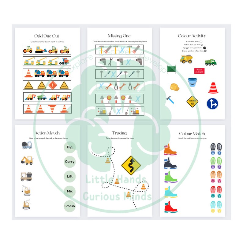 Construction Busy Book Printable Pack for Toddlers . Toddler Learning ...