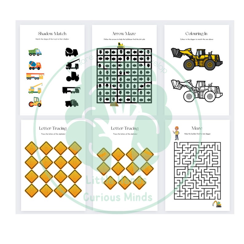 Construction Busy Book Printable Pack for Toddlers . Toddler Learning ...