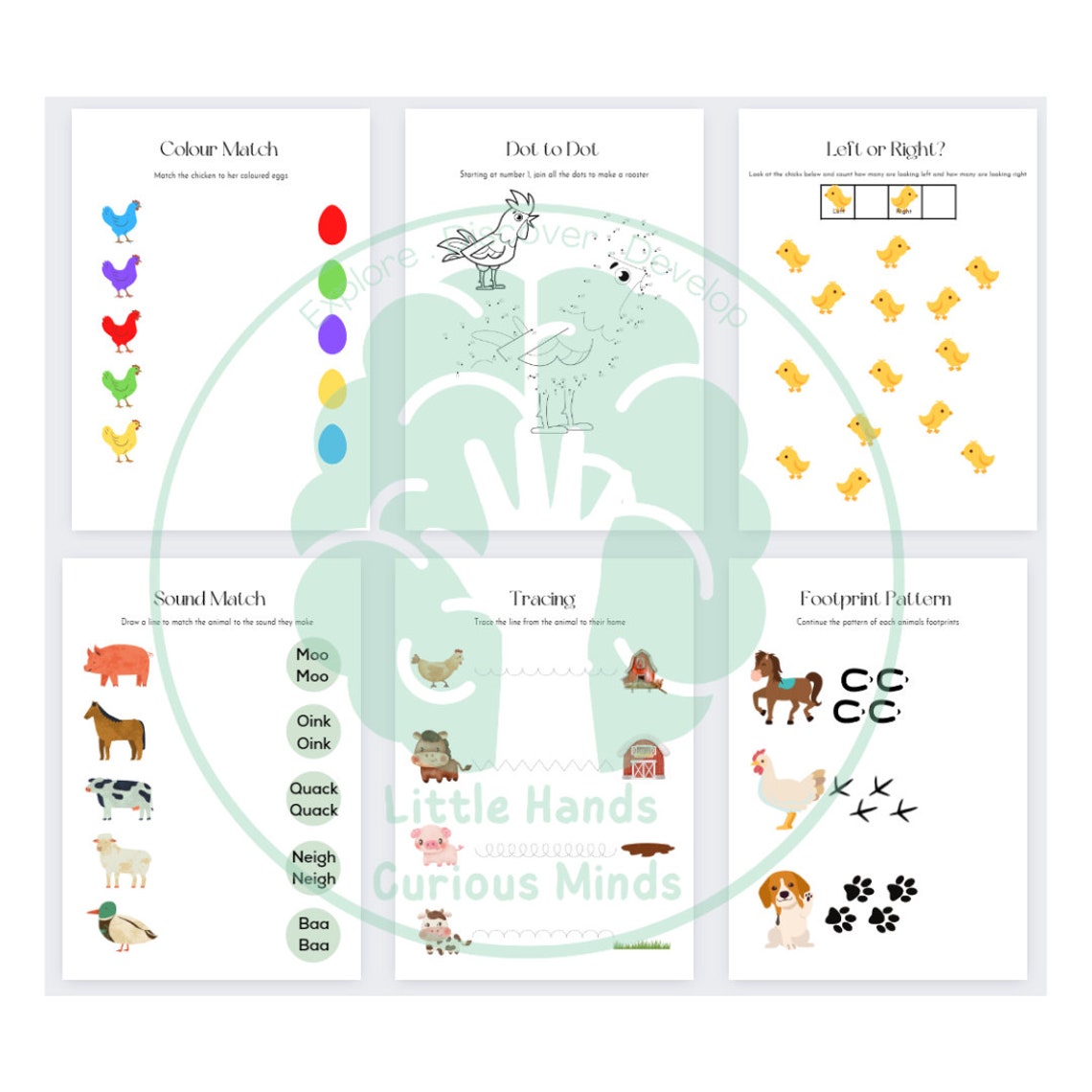 Farm Busy Book Printable Pack for Toddlers . Toddler Learning Book ...
