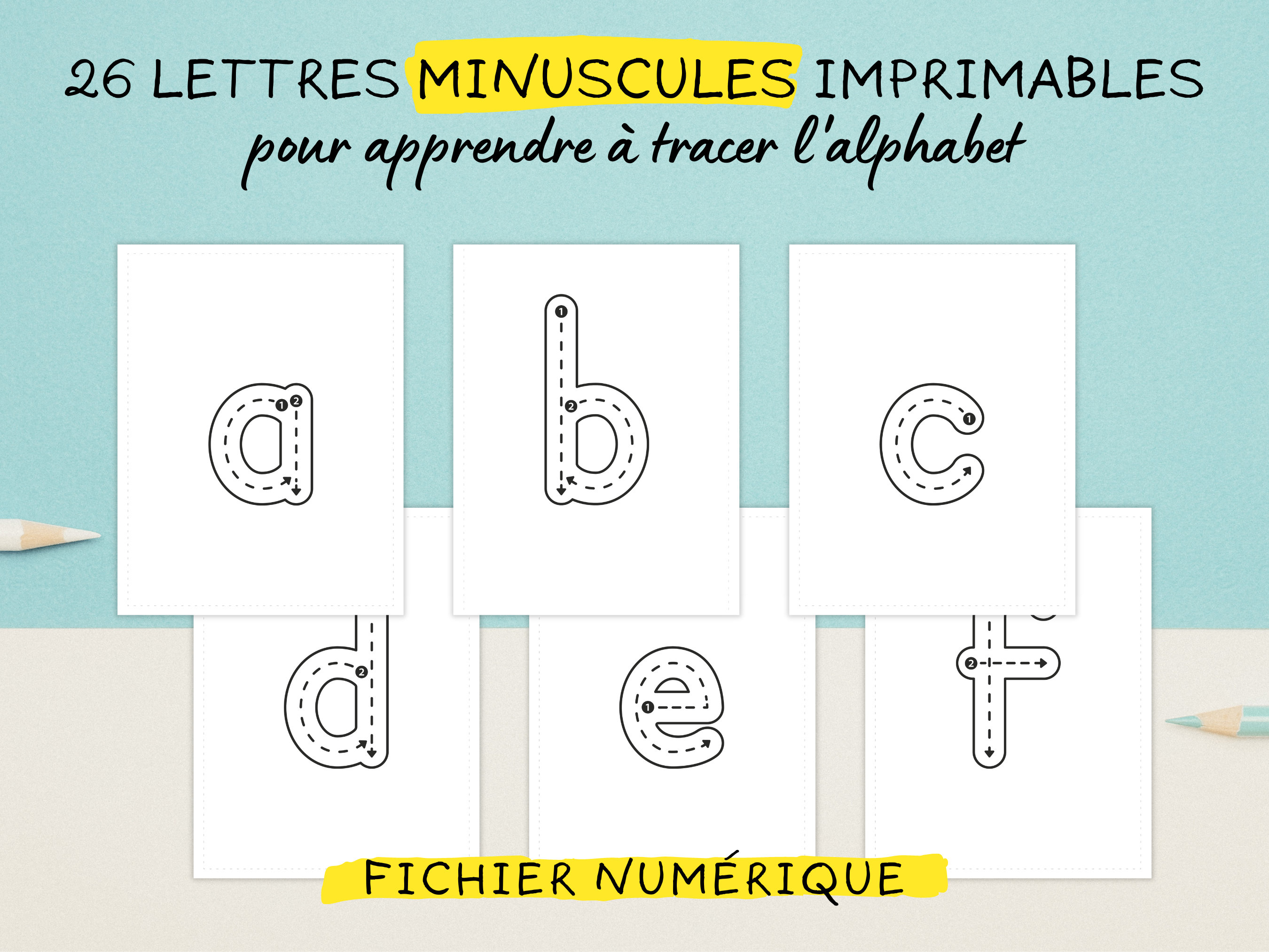 Lettres Minuscules Imprimables
