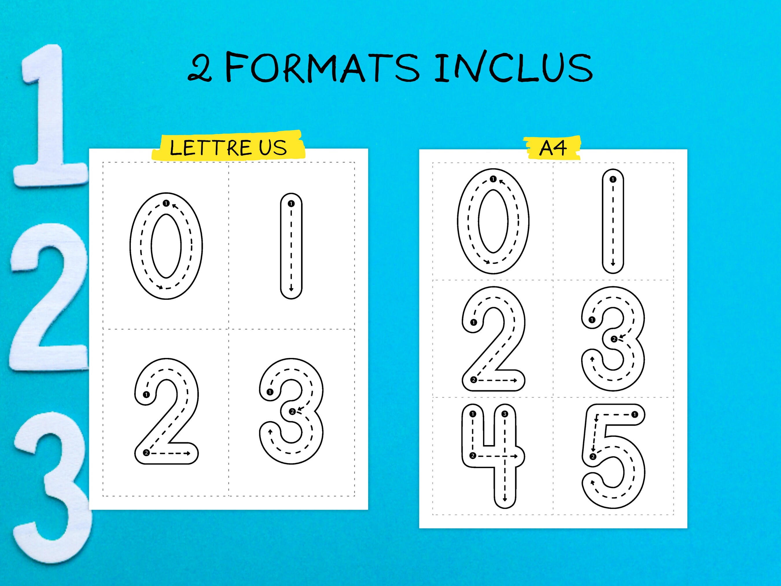 Large Printable Numbers to Learn to Trace Numbers 0 to 11 With Tracing ...