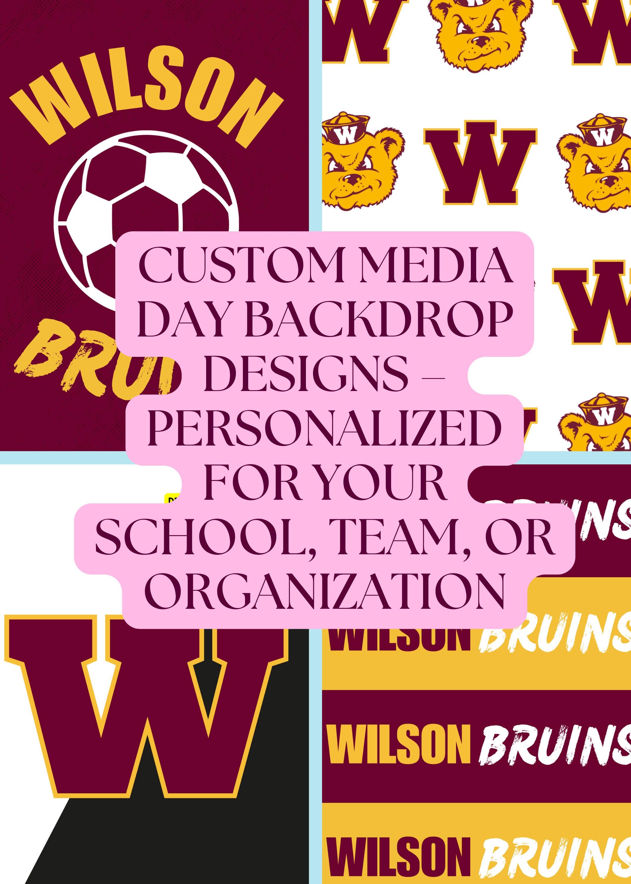 Custom Media Day Backdrop Designs – Personalized for Your School, Team ...