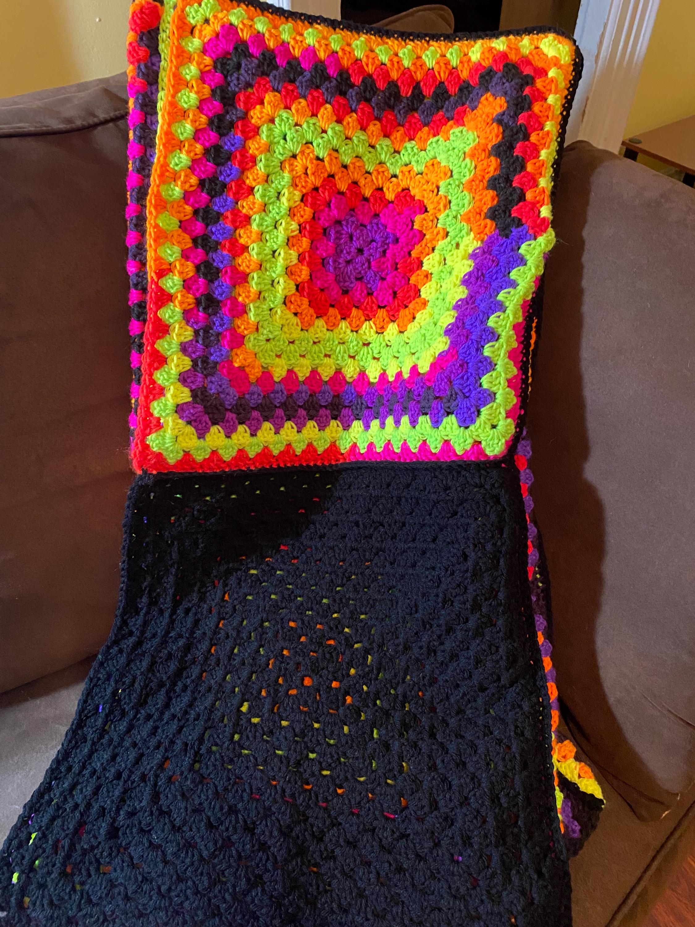 Vibrant & Bright Crochet Afghan - Etsy