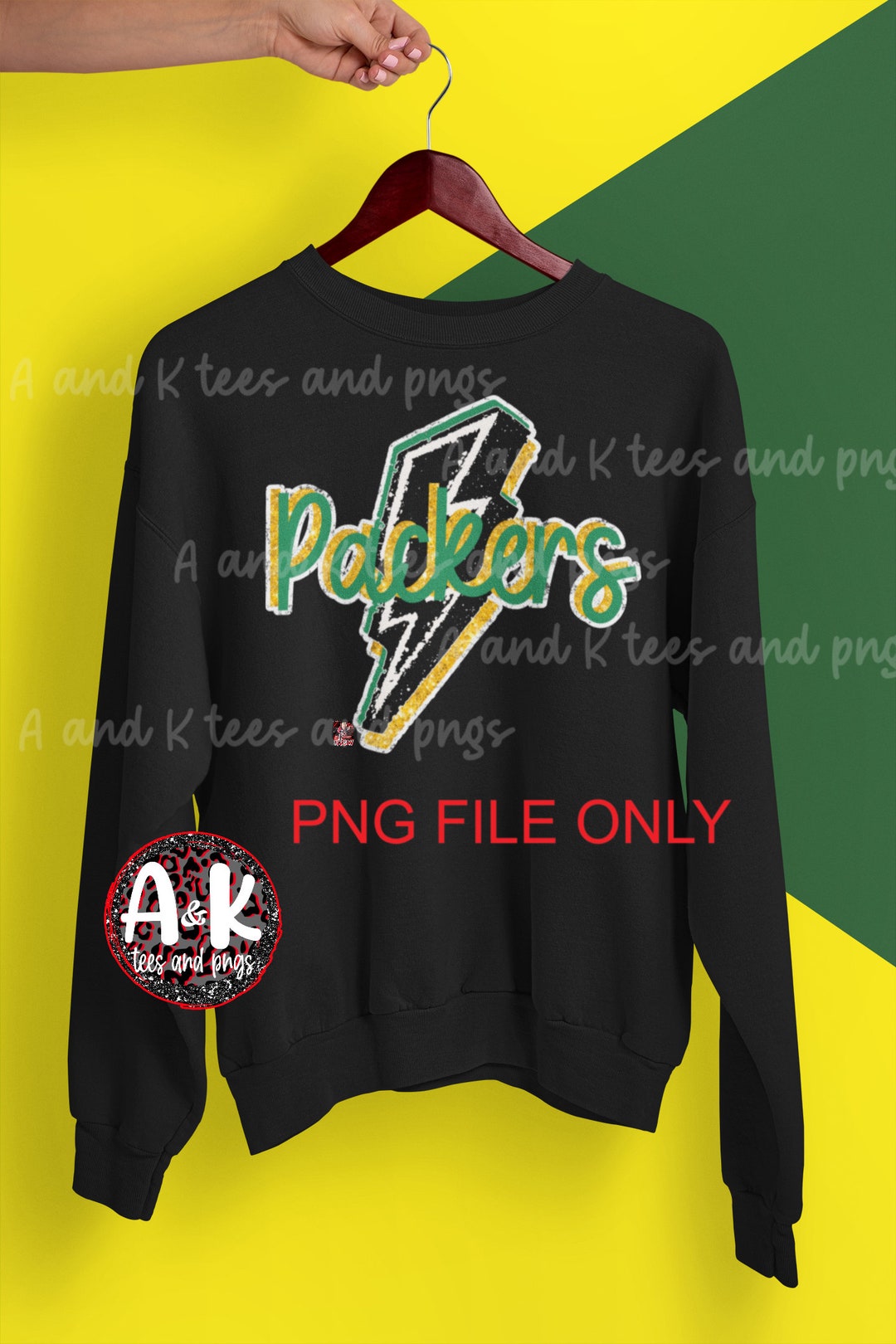 Packers Bolt Png Digital Download PACS Sublimation DTF File TRENDY - Etsy
