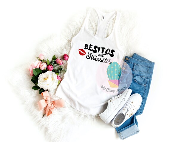 Besitos Not Stressitos Png Spanish T Shirt Design Funny - Etsy