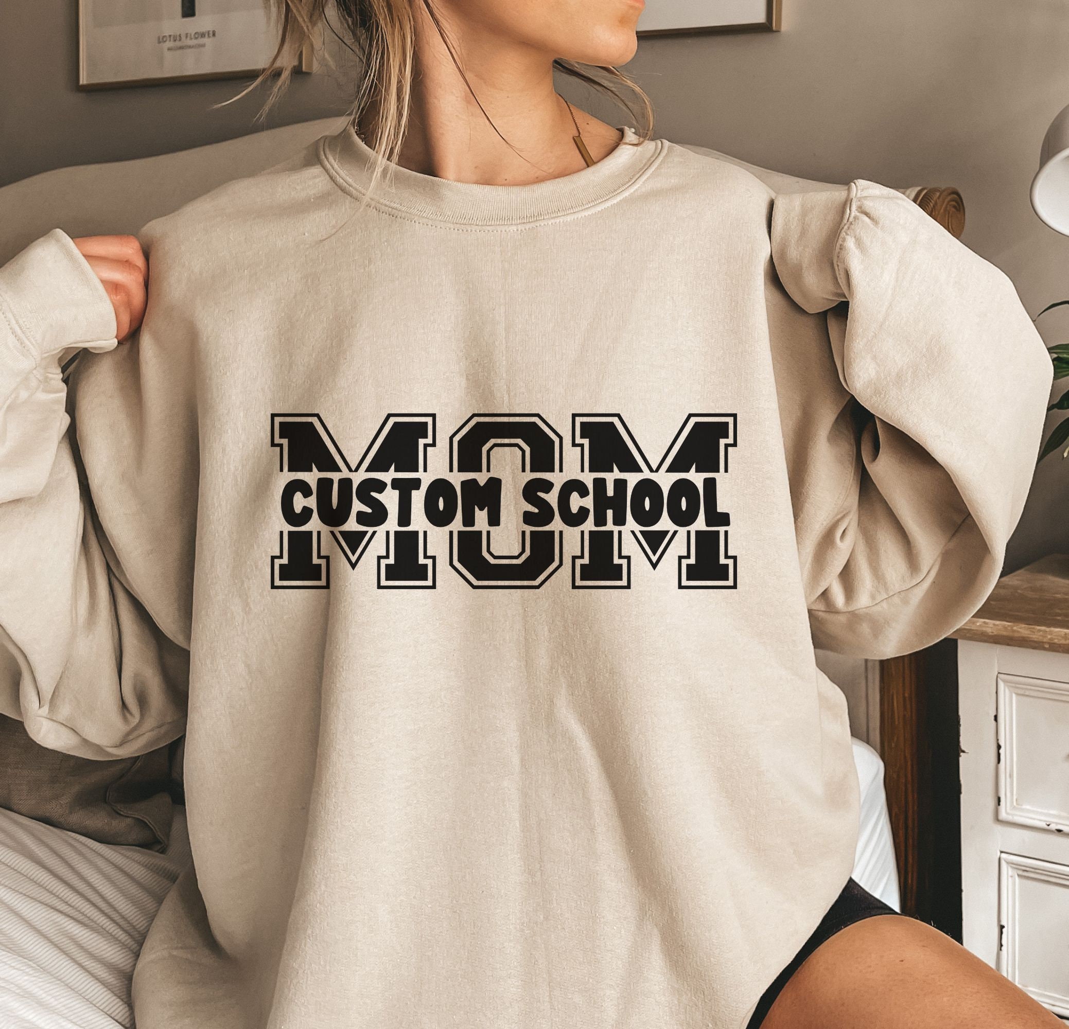 Custom Mom University Crewneck, Custom Mom Jumper, Custom College ...
