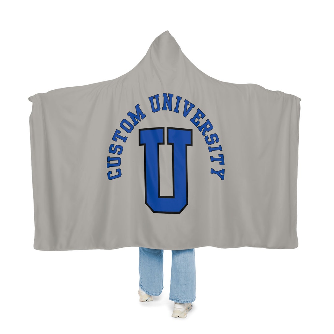 Custom University Hooded Blanket, Custom College Hooded Blanket, School ...