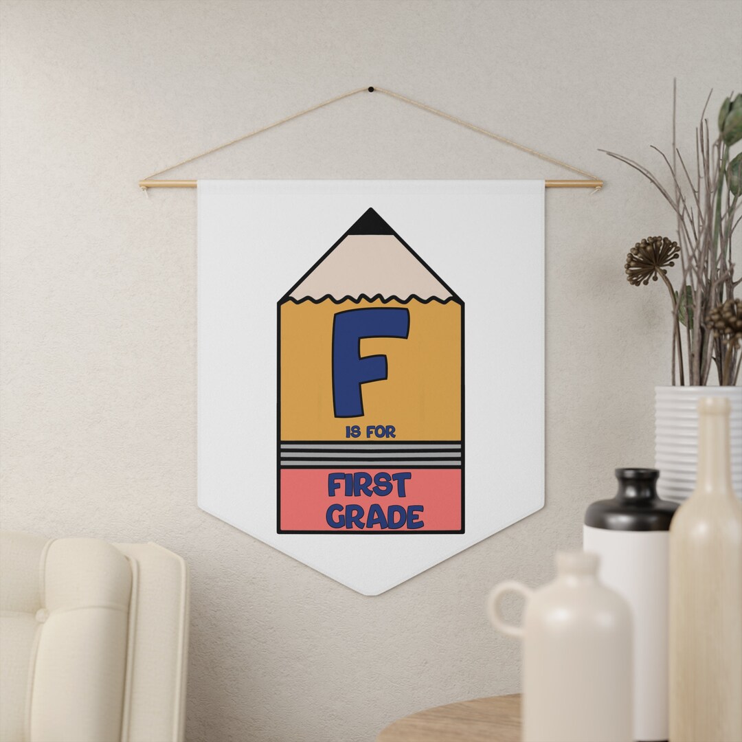 Classroom Pennant, First Grade Class Decor Gift for First Day of School ...