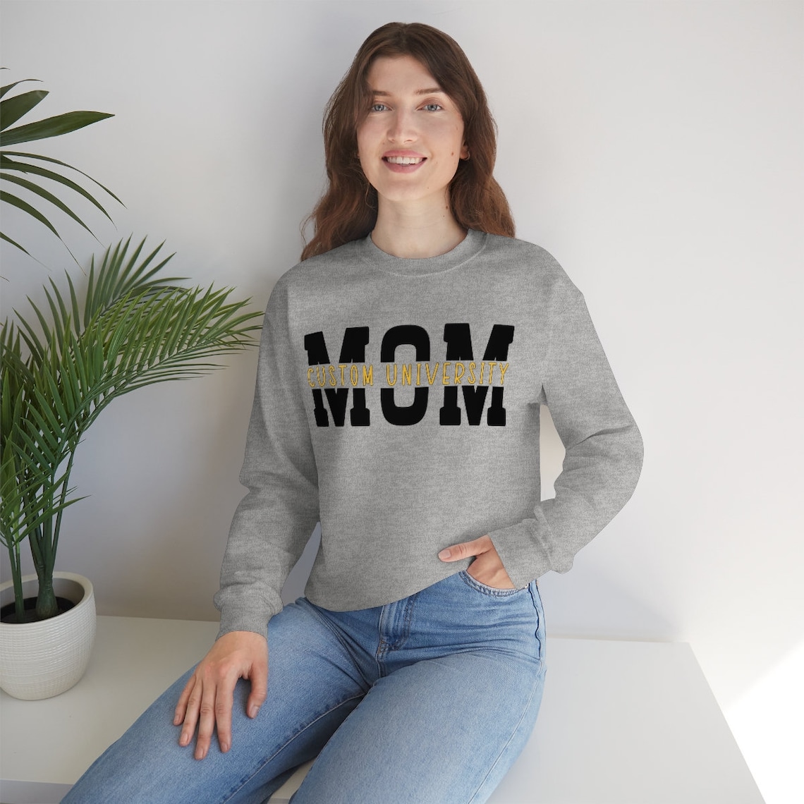 Custom Mom University Crewneck Sweatshirt Custom College - Etsy