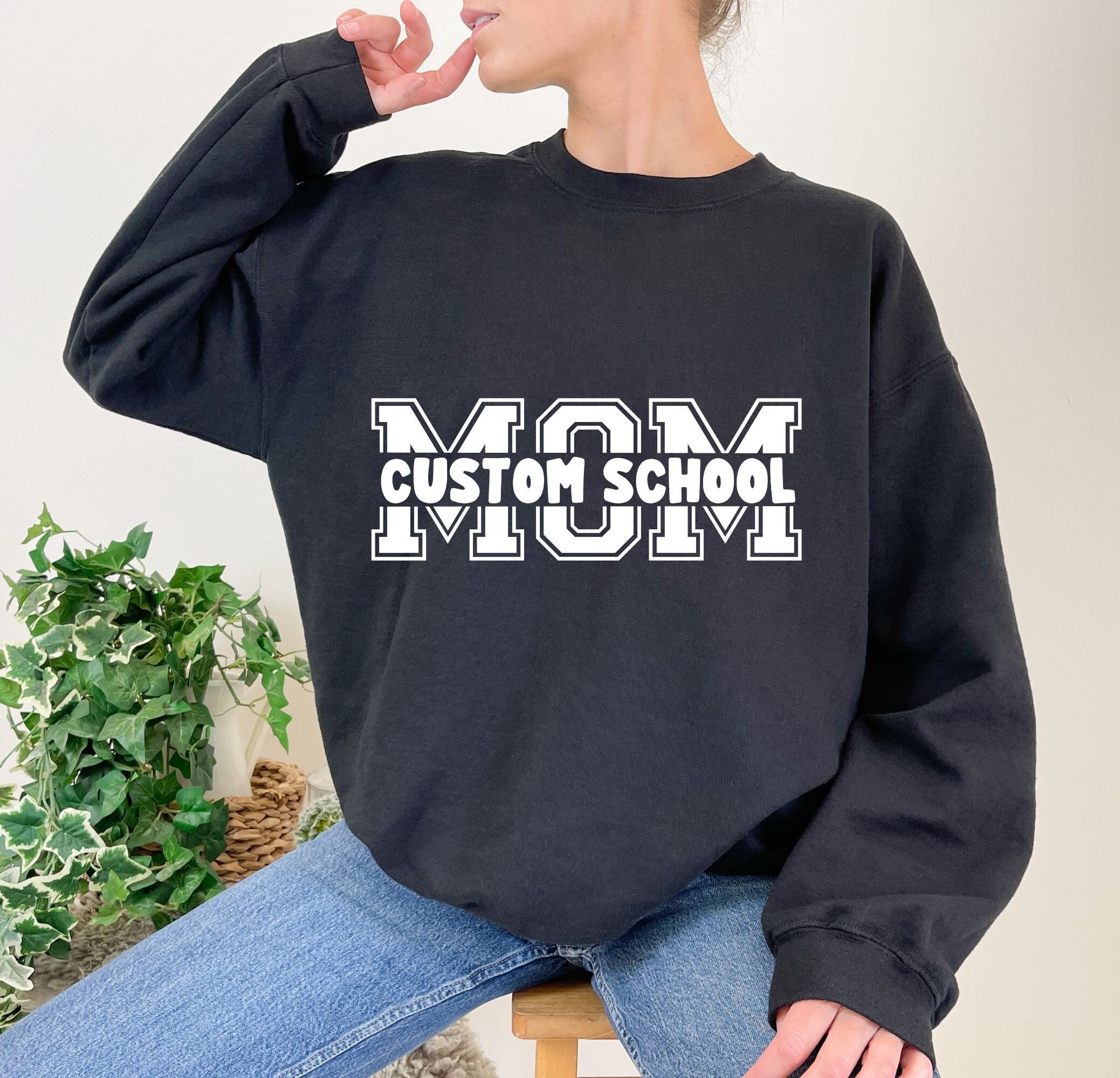 Mom Custom University Crewneck, Custom Mom Jumper, Custom College ...