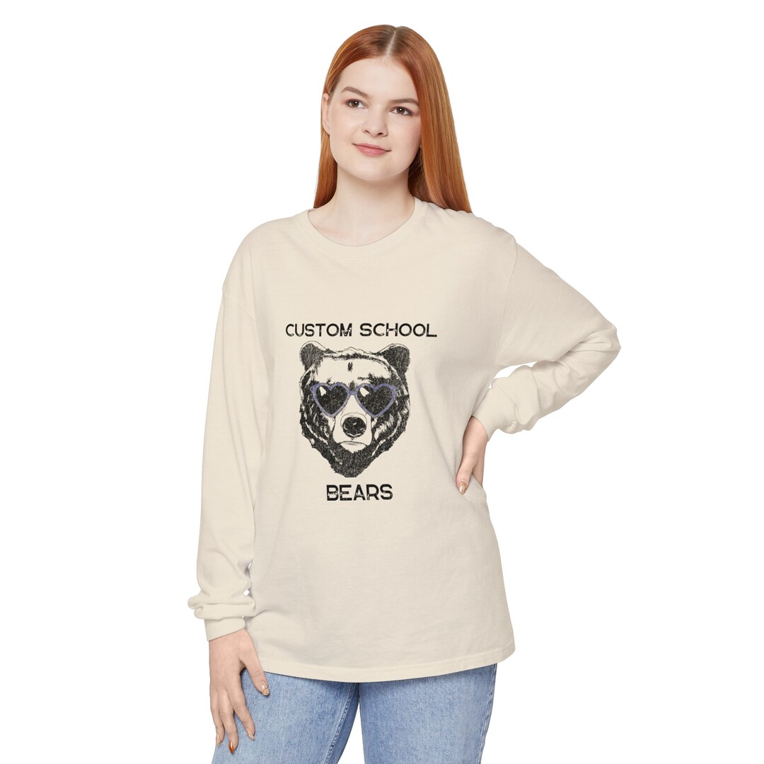 School Mascot Long Sleeve T-shirt, Custom School Spirit Shirt, Panther ...