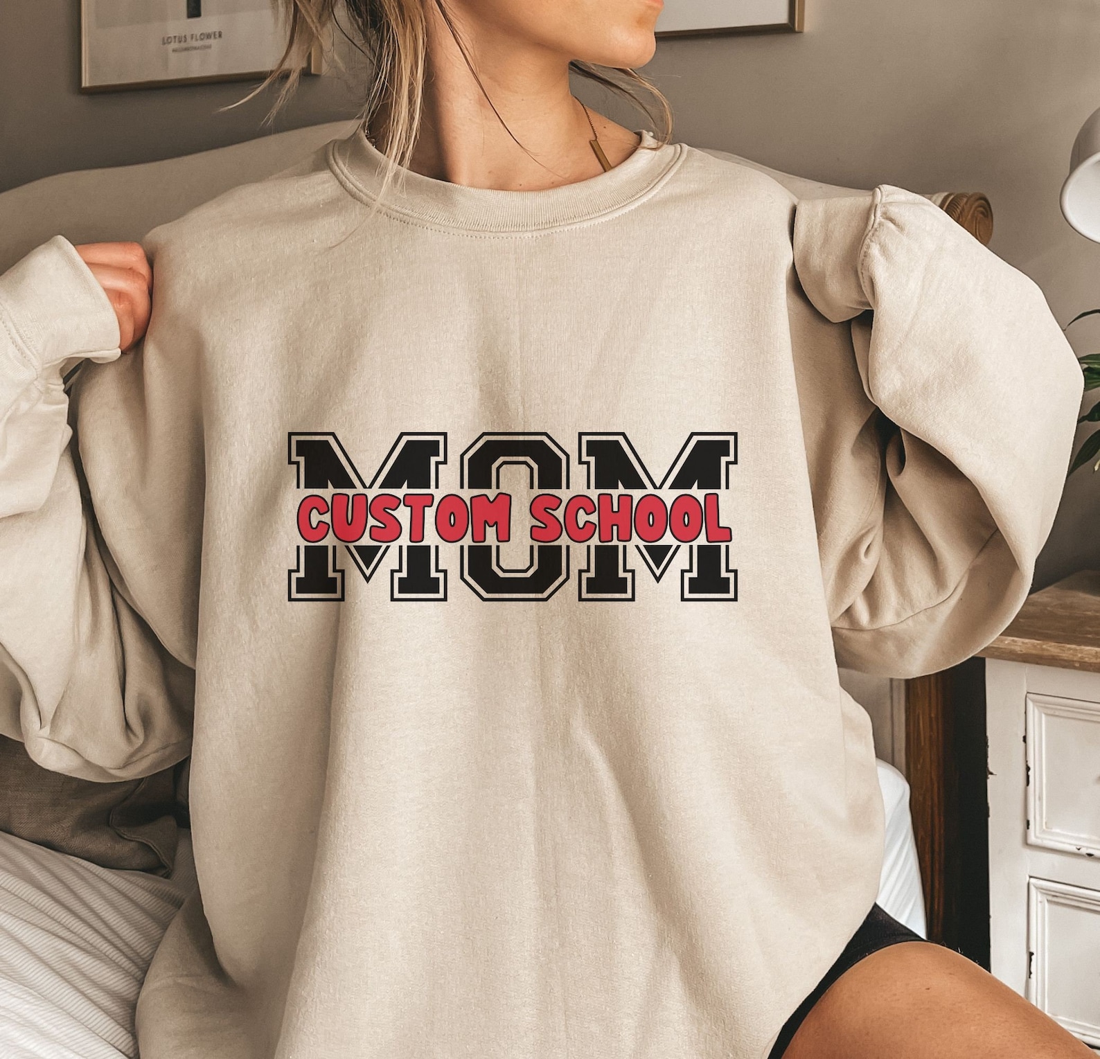 Mom Custom University Crewneck, Custom Mom Jumper, Custom College ...