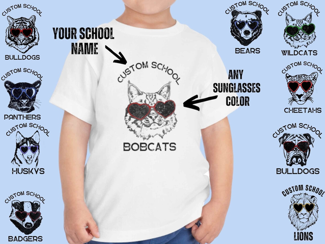 School Mascot Toddler Shirt,school Spirit Mascot Tshirt,custom School ...