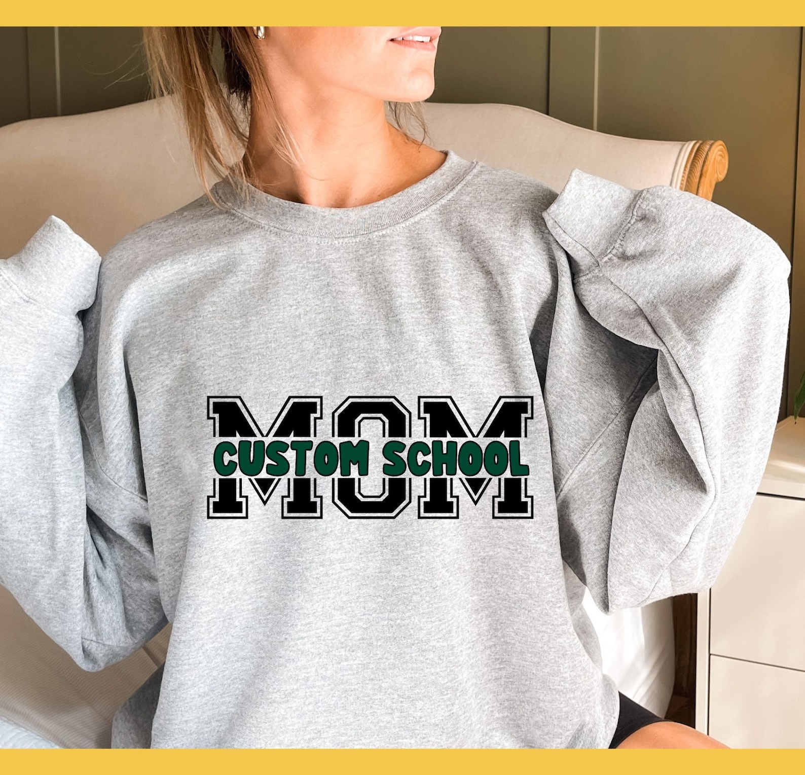Mom Custom University Crewneck, Custom Mom Jumper, Custom College ...