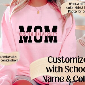 Custom Mom University Crewneck Sweatshirt, Custom College Sweatshirt ...