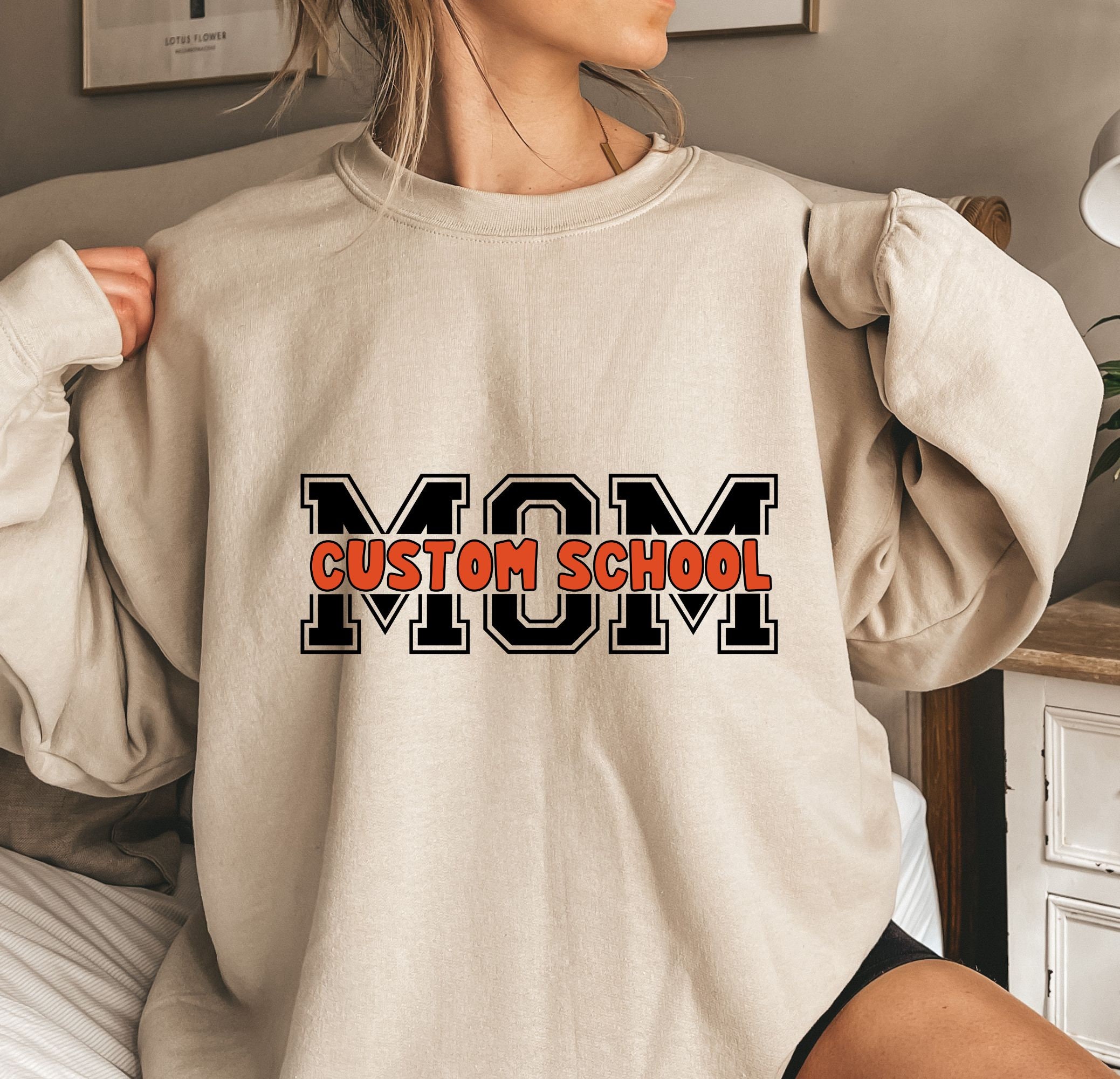 Custom Mom University Crewneck, Custom Mom Jumper, Custom College ...