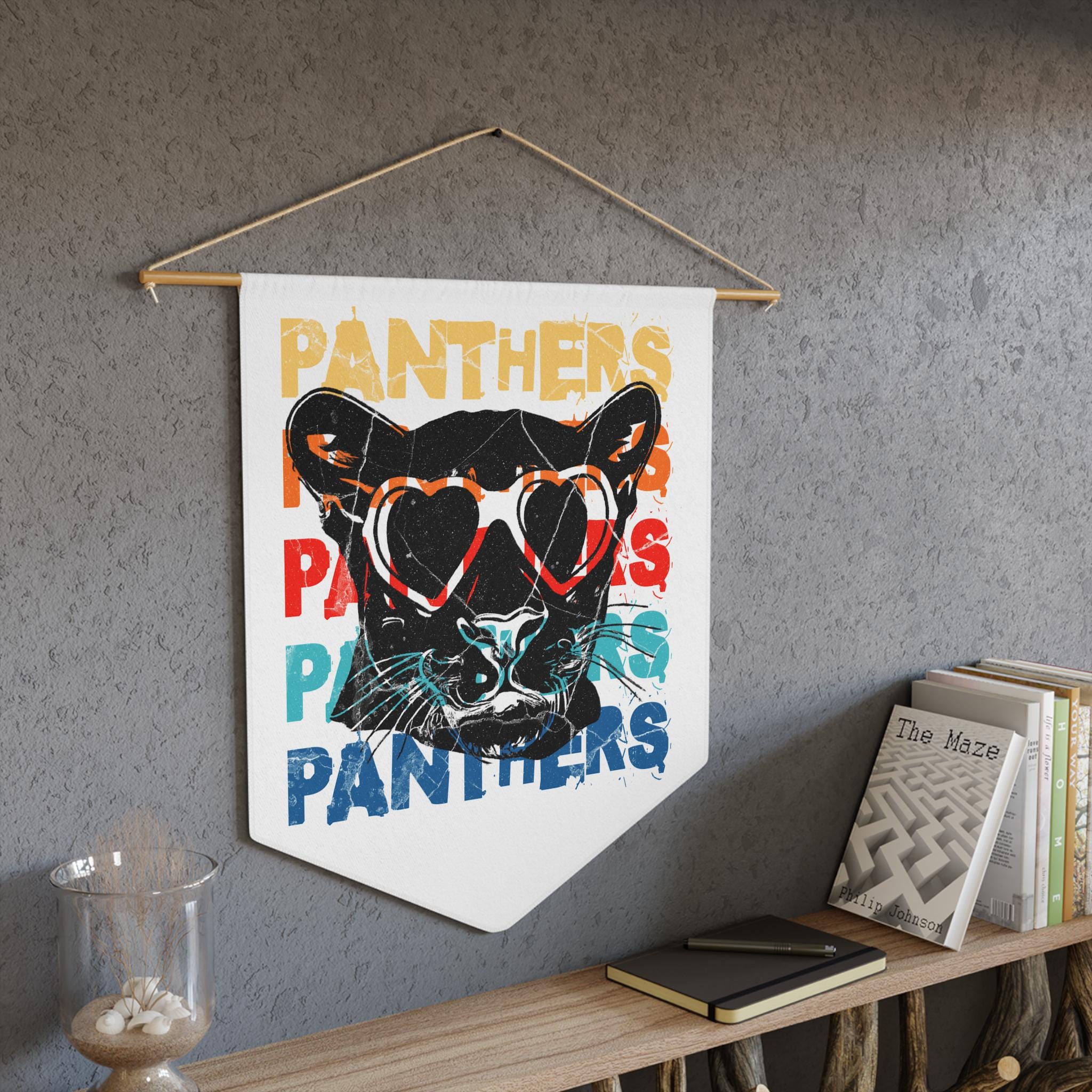 Mascot Custom Pennant, School Spirit Classroom Decor, Panthers Mascot ...