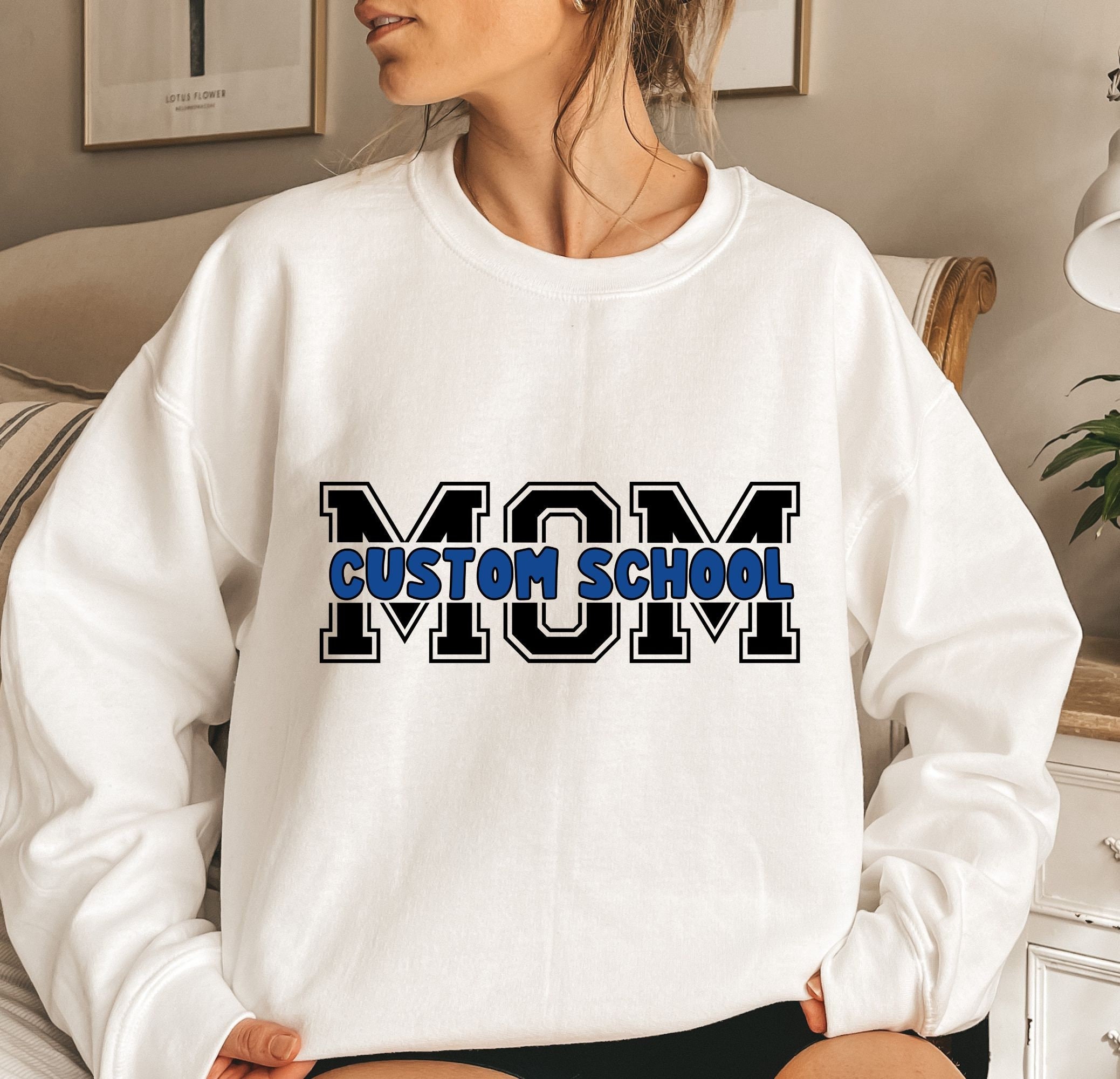Mom Custom University Crewneck, Custom Mom Jumper, Custom College ...