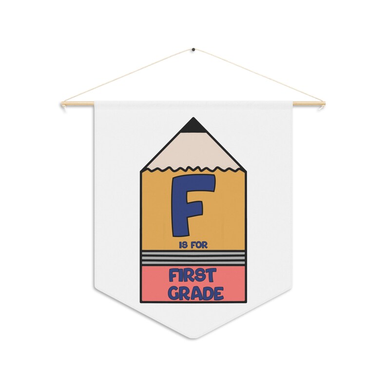 Classroom Pennant, First Grade Class Decor Gift for First Day of School ...