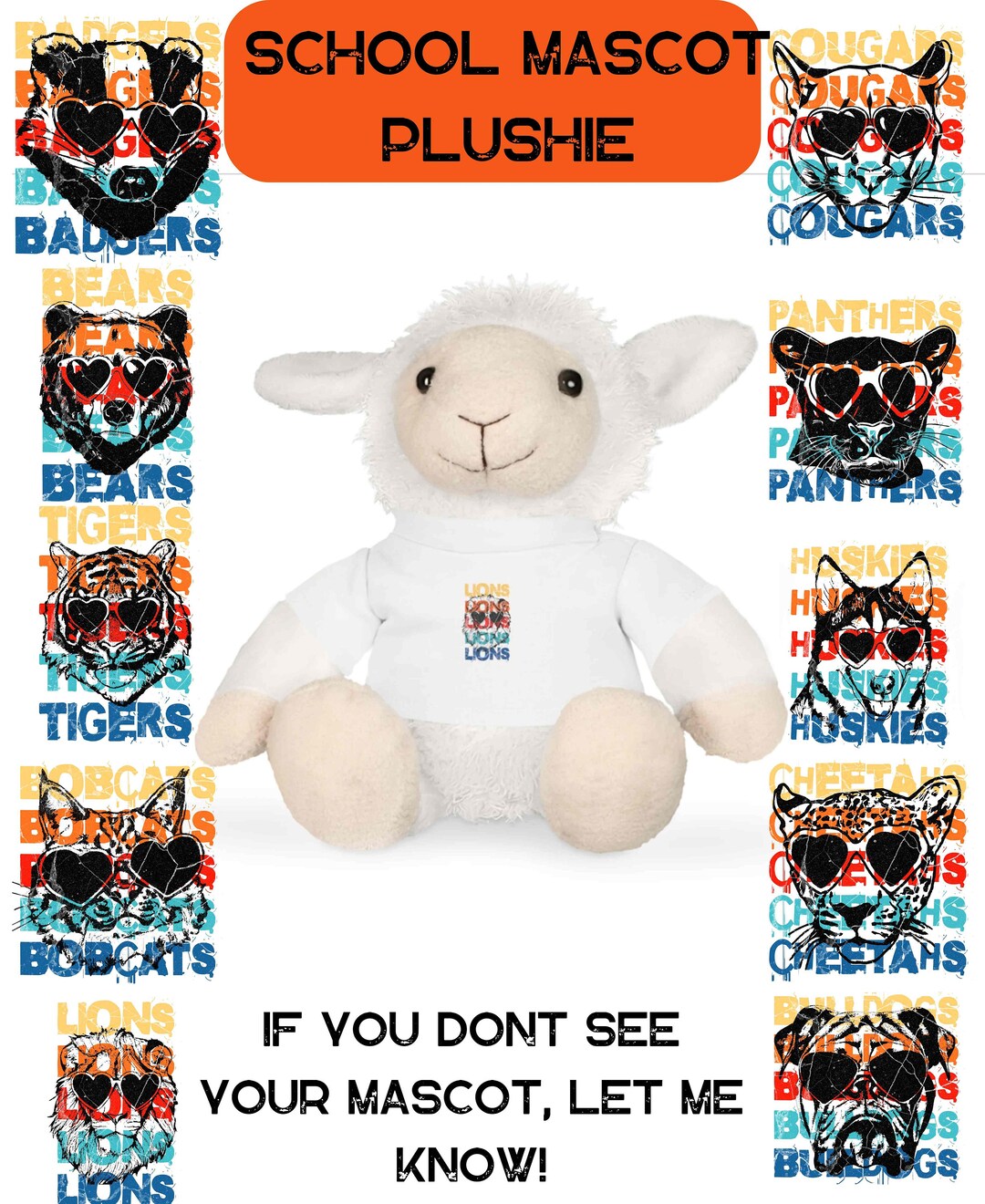 Colorful Mascot Plush Toy, Grunge Back to School Stuffed Animal for Him ...