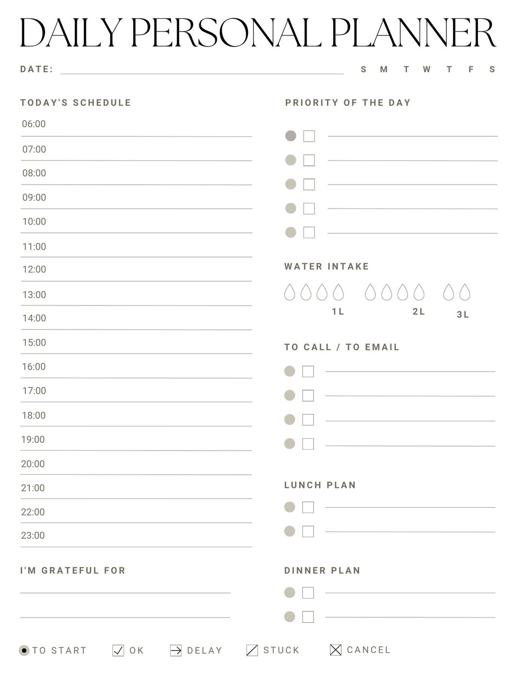 Planner Print - Etsy