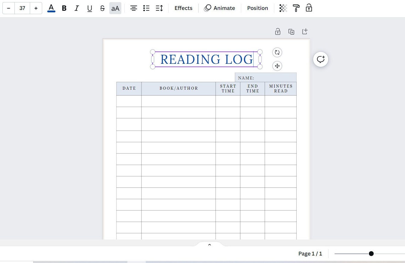 Printable Reading Log for Kids | Reading Chart | Book Tracker | Summer ...