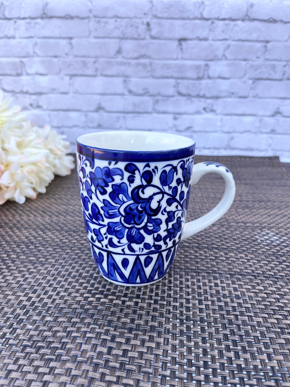 Handmade Hand-painted Blue Pottery Cups With or Without Lid - Etsy